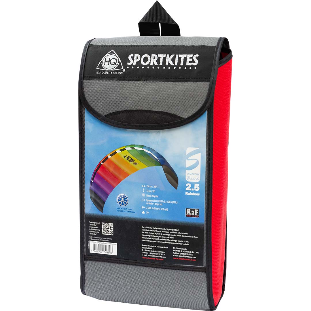HQ Kites Symphony Beach III Rainbow R2F Kite (1.8m) | waterworldsports ...