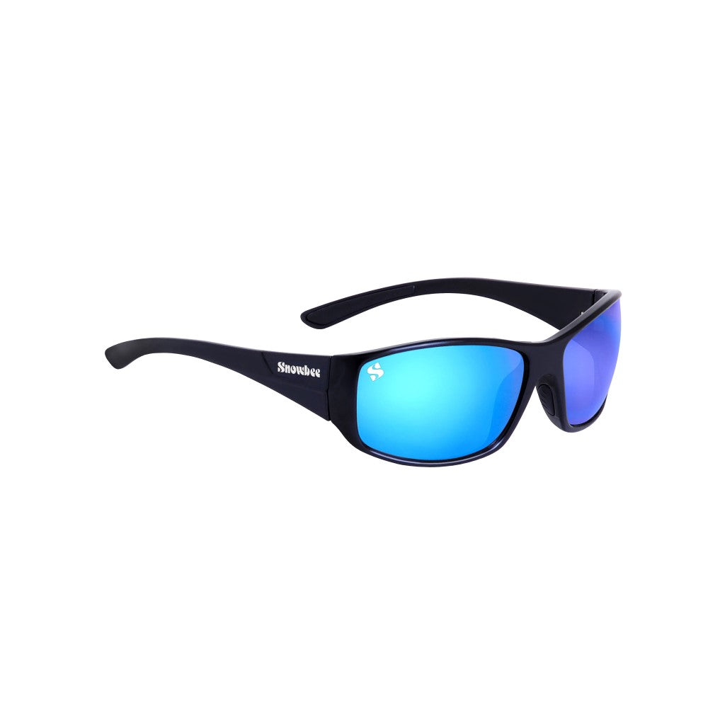 Spectre Wrap Full Frame Sunglasses - Black/Grey-Blue Mirror Lens ...