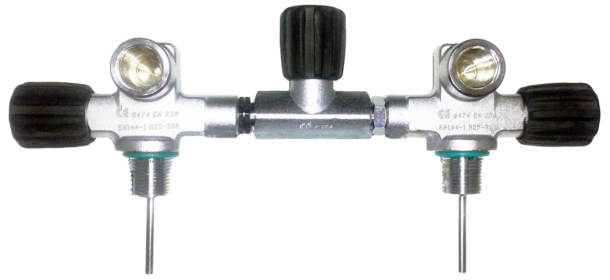 BTS 7"171mm 300 Bar Steel Cylinder Manifold with DIN Outlets & Isolator ...