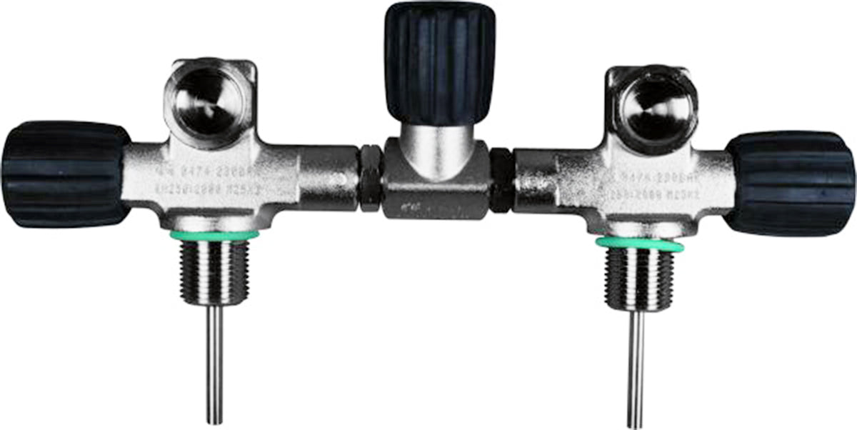 BTS 8"204mm 232 Bar Steel Cylinder Manifold with DIN Outlets & Isolator ...