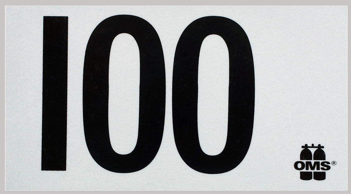 OMS 100 Maximum Depth Sticker A16918019 – waterworldsports.co.uk