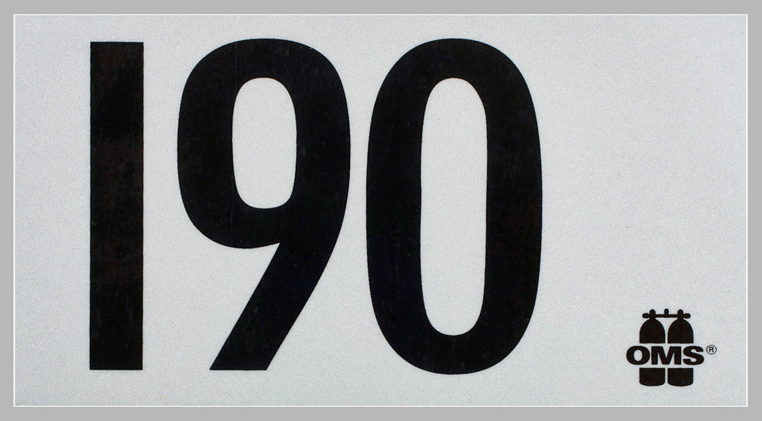 OMS 190 Maximum Depth Sticker A16918021 – waterworldsports.co.uk