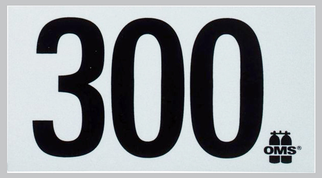 OMS 300 Maximum Depth Sticker A16918023 | waterworldsports.co.uk
