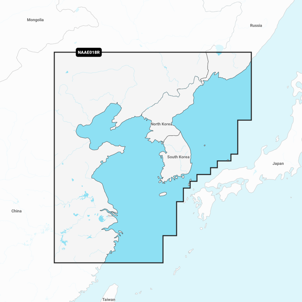 Navionics+ Regular Chart: AE018R - Yellow Sea – waterworldsports.co.uk